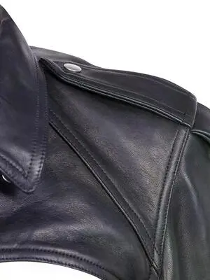 Rick Owens Fringe-trimmed Leather Jacket