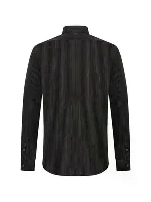 LOW BRAND Pinstriped Long-sleeve Shirt - Black
