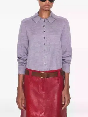 Tory Burch Silk Cardigan - Purple