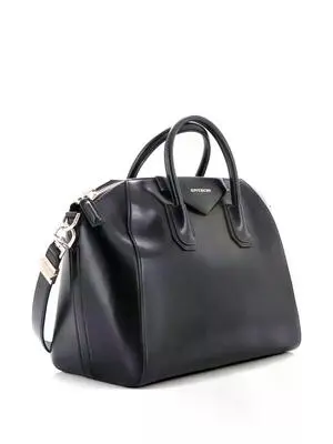 Givenchy Antigona Glazed Leather Medium Satchel - Black