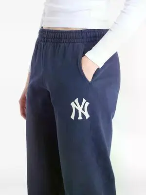 SPORTY & RICH Heritage Yankees Serif Track Pants - Blue