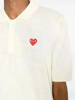 Comme Des Garçons Play Heart-patch T-shirt - Neutrals
