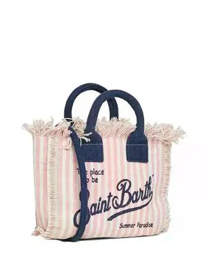 MC2 SAINT BARTH Mini Striped-pattern Tote Bag - Pink