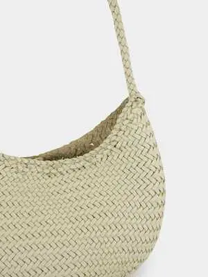 Dragon Diffusion Nova Luna Pearl Woven Leather Bag - Cream