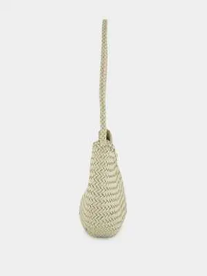 Dragon Diffusion Nova Luna Pearl Woven Leather Bag - Cream