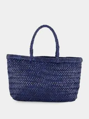Dragon Diffusion Mini Flat Gora Woven Bag Blue