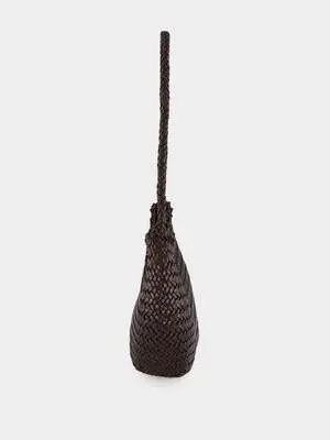 Dragon Diffusion Nova Luna Woven Leather Shoulder Bag - Brown