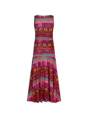 Carolina K Graphic-print Ruched Dress