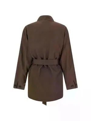 Kiton Belted Shawl-collar Jacket