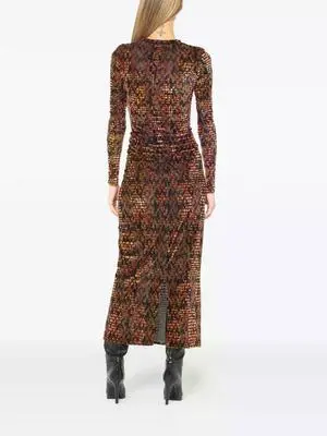 JBQ Hugo Mosaic-print Ruched Top