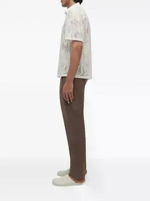 Simkhai Conrad Button-down Short-sleeve Shirt - Neutrals