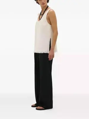 A.emery Sloane Sleeveless Bouclé Top With Frayed Hem
