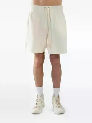 LES TIEN Raw-cut Drawstring Shorts - Neutrals