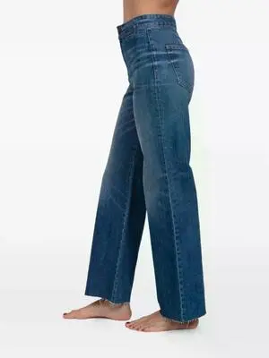 ASKK NY Whiskered Raw-hem Jeans