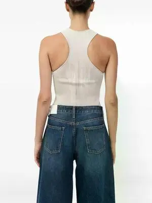 ST. AGNI Ribbed Racer-back Tank - Neutrals