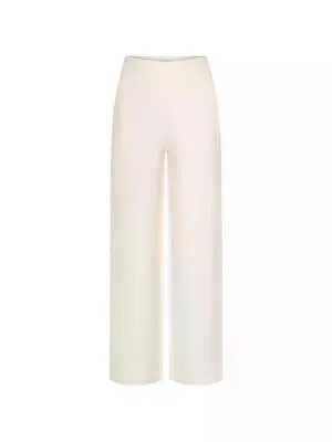 Posse Noelle High-waisted Wide-leg Trousers - Neutrals