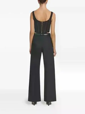 VIKTORIA & WOODS Mesh-paneled Corset Top