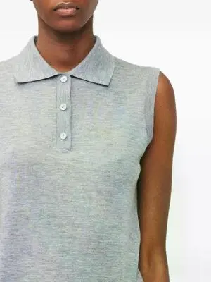 LISA YANG Lise Sleeveless Polo Top