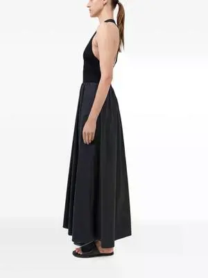 ST. AGNI Knitted-bodice Gathered Dress