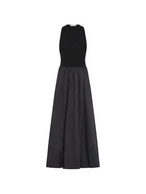 ST. AGNI Knitted-bodice Gathered Dress