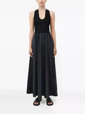 ST. AGNI Knitted-bodice Gathered Dress