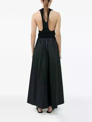 ST. AGNI Knitted-bodice Gathered Dress
