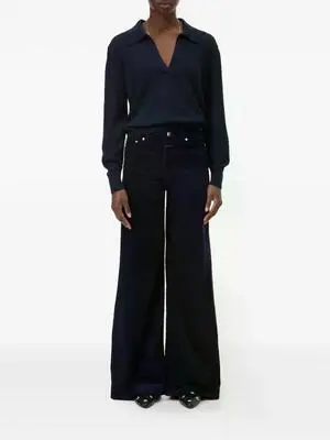 Closed Wide-leg Corduroy Trousers