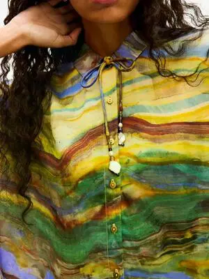 Carolina K Kimono Beaded Shirt
