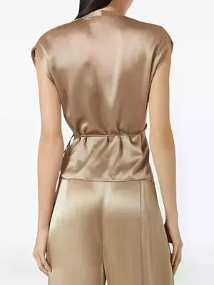 THE SEI Wrap-design Sleeveless Top