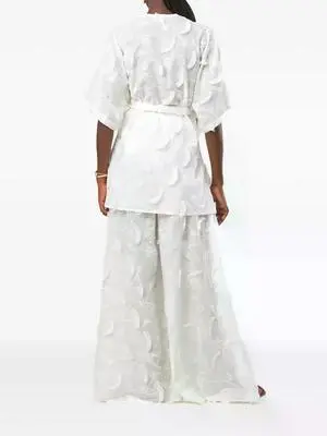 DIARRABLU Cabana Embroidered Fringed Kimono - White