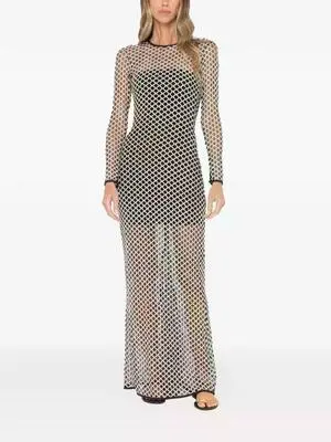 JBQ Crystal-embellished Mesh Gown