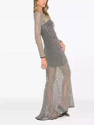 JBQ Crystal-embellished Mesh Gown