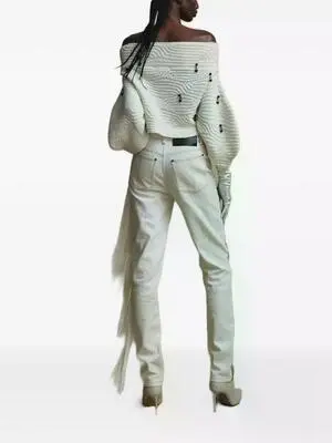 Hellessy Fringe-detailed Distressed Jeans