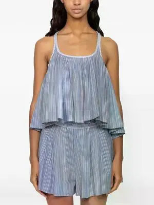 Sea Striped Tiered Top