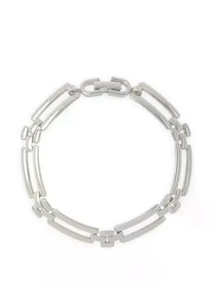 MONET 1980s Fold-over Clasp Bracelet - Silver
