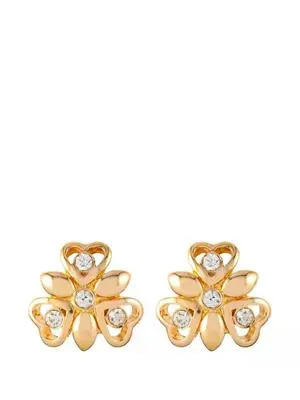 Nina Ricci 1980s Clip-on Earrings - Gold