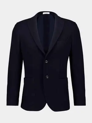 Boglioli Blue Single-breasted Wool Blazer - Grey