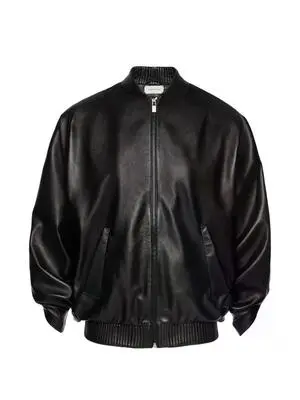 Magda Butrym Ribbed-trim Leather Jacket