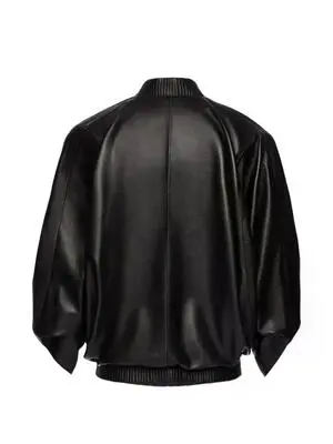 Magda Butrym Ribbed-trim Leather Jacket