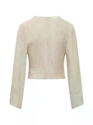 GONGDID DESIGN Plissé-effect Button-up Cardigan