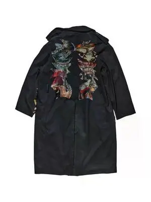 CAROLINA SARRIA Hidden Geisha Printed Trench Coat