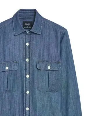 DRAKE'S Flap-pockets Denim Shirt