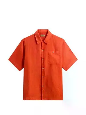 Woolrich Garment-dyed Short-sleeved Shirt - Orange