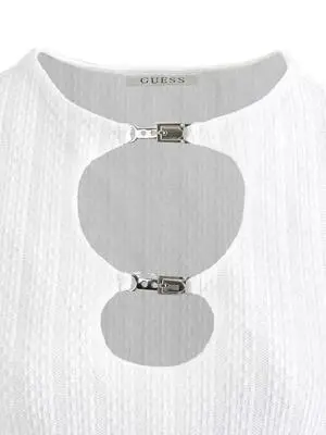 Guess Buckle-detail Cut-out T-shirt