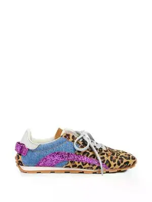 Dsquared2 Wild2" Printed Lace-up Sneakers - Neutrals