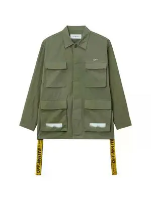 Off-white Classic Collar Jackets For Men
