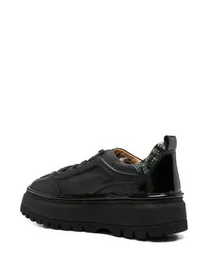 SERGIO MORETTI FIRENZE Pebbled Platform Sneakers