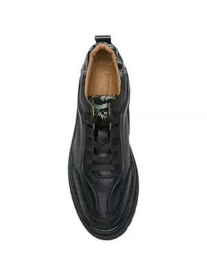 SERGIO MORETTI FIRENZE Pebbled Platform Sneakers
