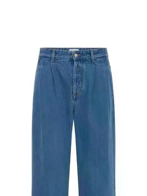 MARINE SERRE Pleated Loose-fit Jeans