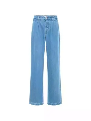 MARINE SERRE Pleated Loose-fit Jeans